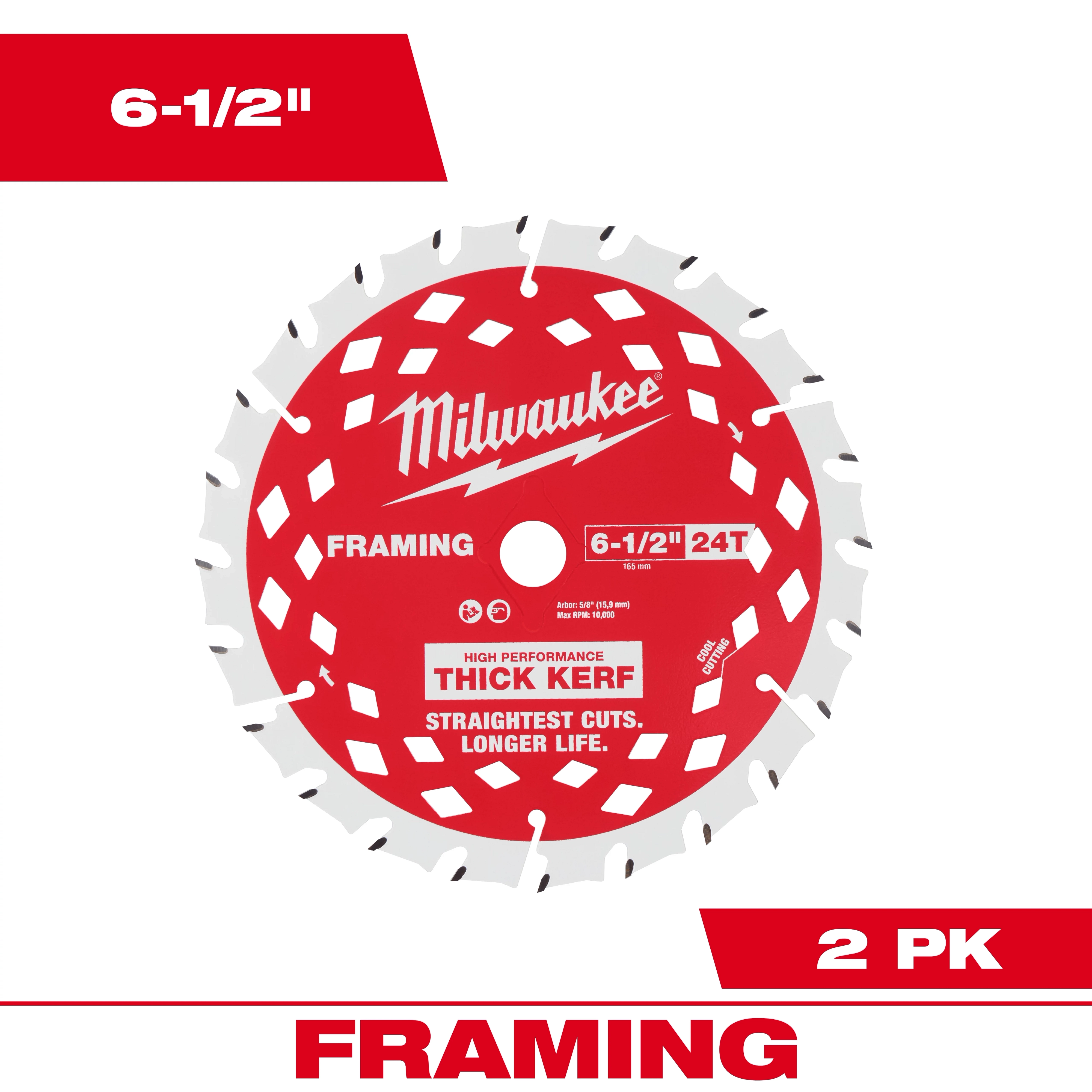 6-1/2” 24T Framing Blade 2-Pack | Milwaukee Tool