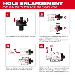 Hole Enlargement Thread Adapter for QUIK-LOK™ Arbors | Milwaukee Tool