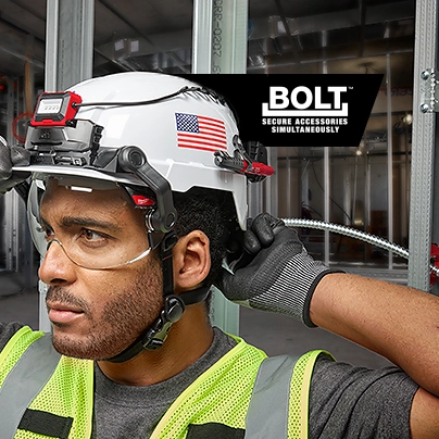 BOLT™ Front Brim Safety Helmet w/ IMPACT ARMOR™ Liner | Milwaukee Tool