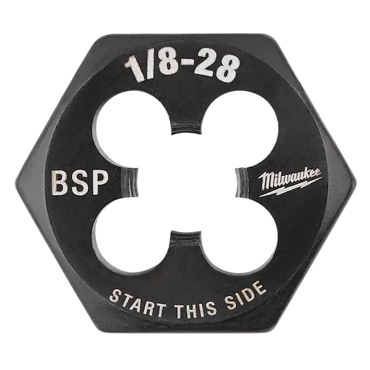 1/8"-28 BSP 1-Inch Hex Threading Die | Milwaukee Tool