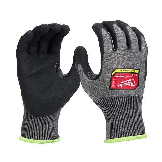 (12) Cut Level 9 High-Dexterity Nitrile Dipped Gloves (XXL) | Milwaukee ...