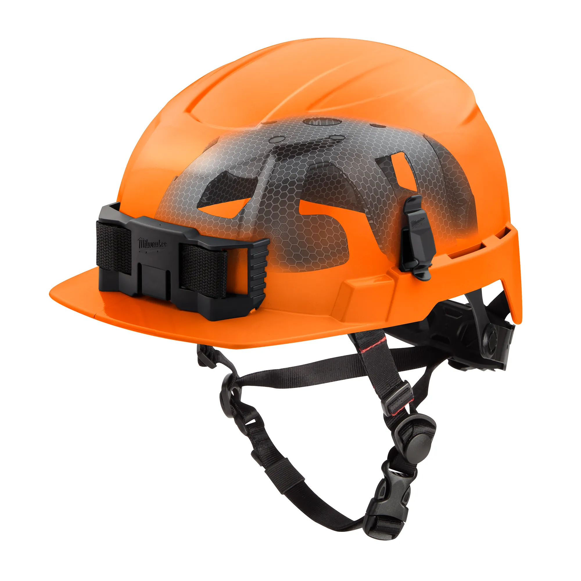 Class E BOLT™ Orange Front Brim Safety Helmet w/ IMPACT ARMOR™ Liner ...