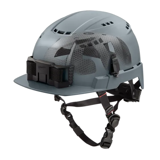Class C BOLT™ Gray Front Brim Vented Safety Helmet w/ IMPACT ARMOR ...