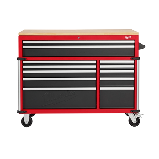 52" High Capacity Industrial 12-Drawer Mobile Workbench | Milwaukee Tool