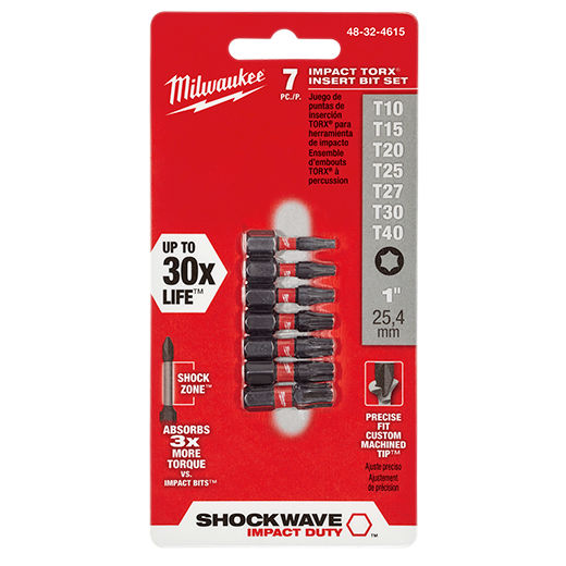 SHOCKWAVE™ Torx 1” Insert Bit Set - 7PC
