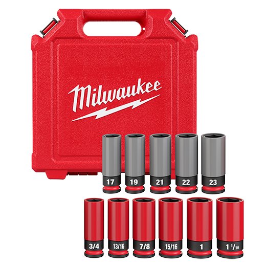 Jeu de douilles d’écrou de roue SAE et métrique à entraînement 1/2 métrique SHOCKWAVE Impact ...